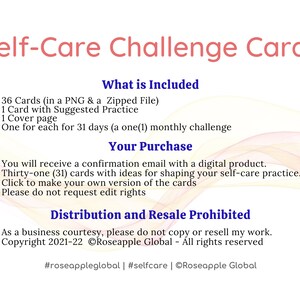 Printable Self-care Card Deck | Self-care Cards | Self-care Challenge ...