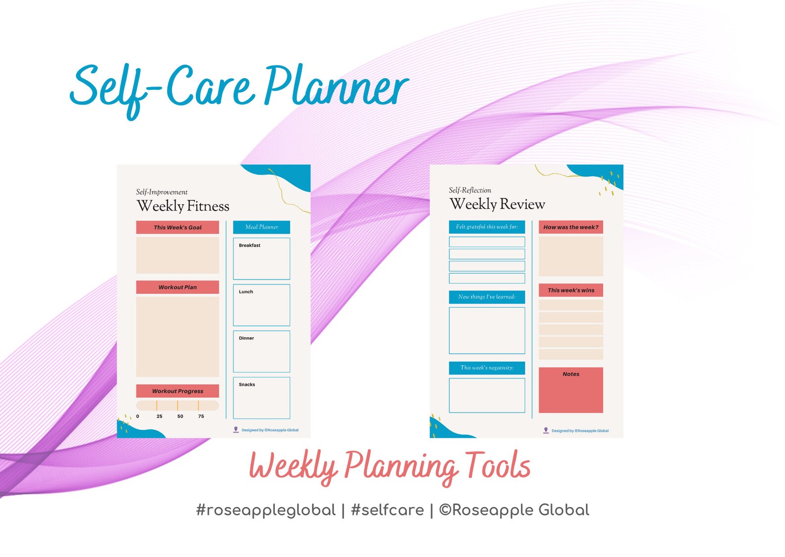 Self-care Planner: Wellness & Reflection Activities (digital Download ...