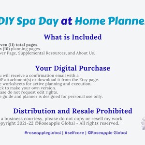 DIY Home Spa Day | Printable Self-care Planner | Spa Experience | Spa ...