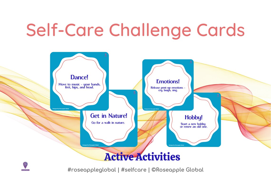 Printable Self-care Card Deck | Self-care Cards | Self-care Challenge ...