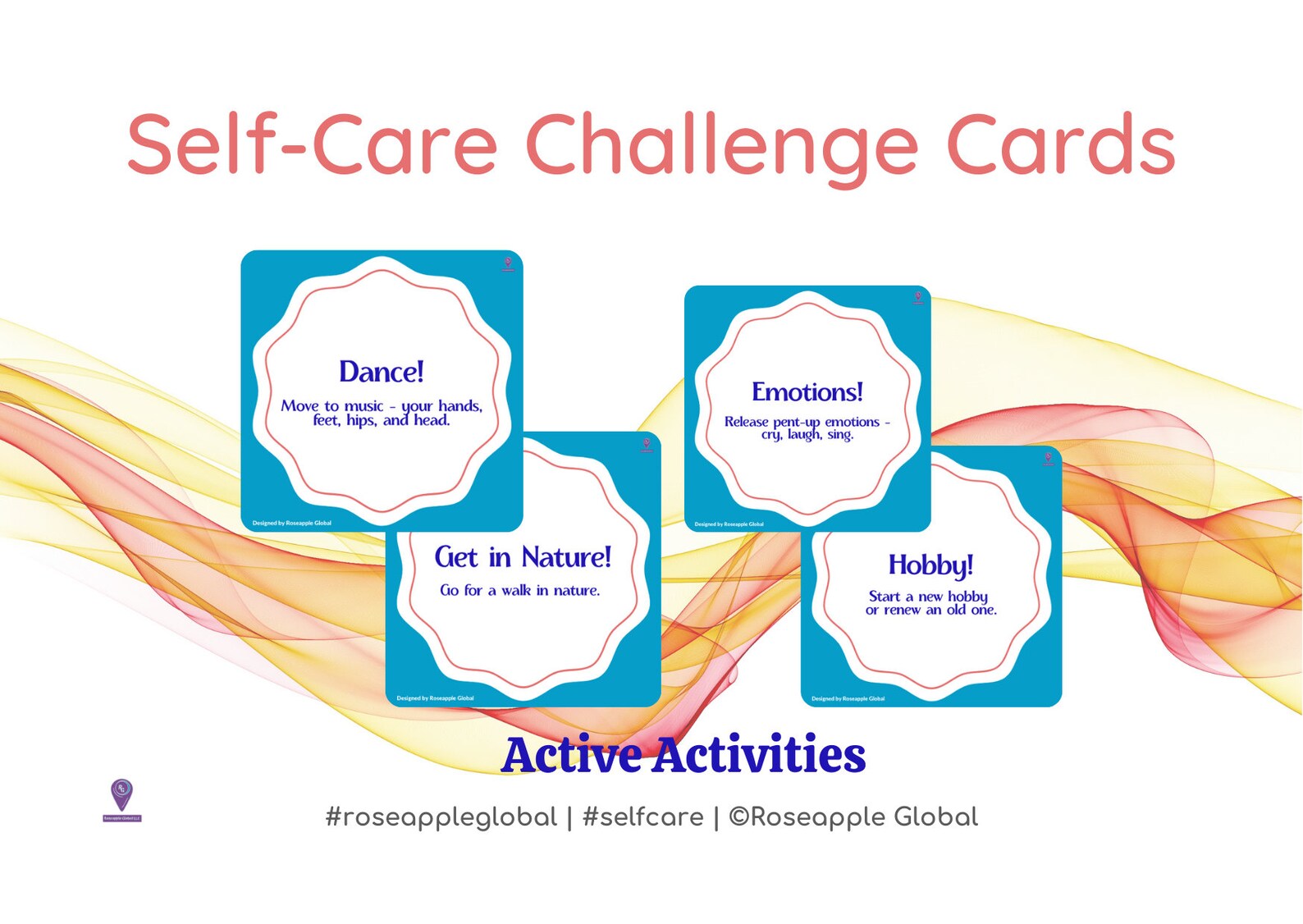 Printable Self-care Card Deck | Self-care Cards | Self-care Challenge ...