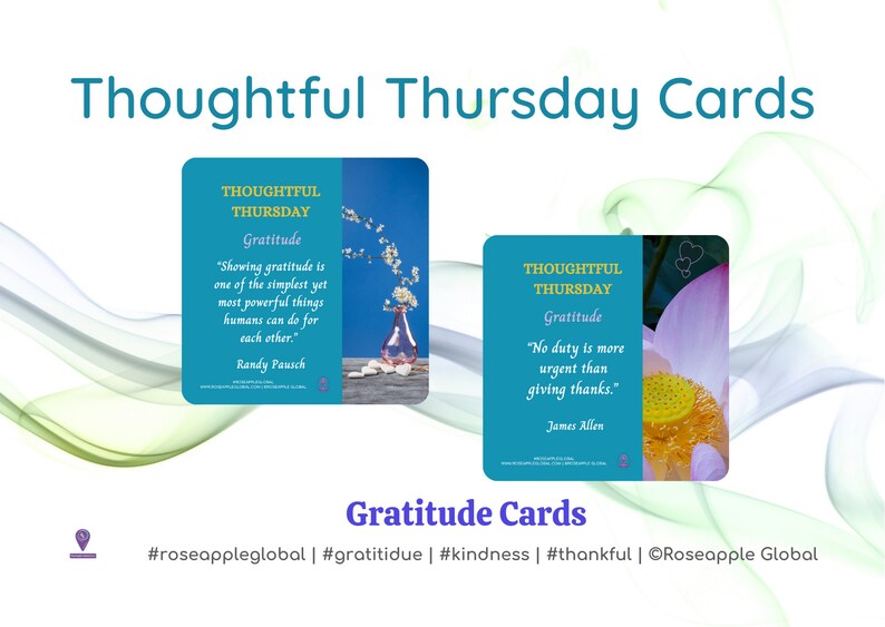 Printable Thoughtful Thursday Card Deck Gratitude Cards - Etsy
