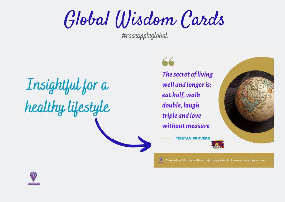 Global Wisdom Card Deck: Printable Proverbs & Affirmations (digital ...