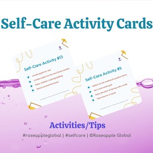 Printable Self-care Card Deck | Self-care Activity Cards | Self-care ...