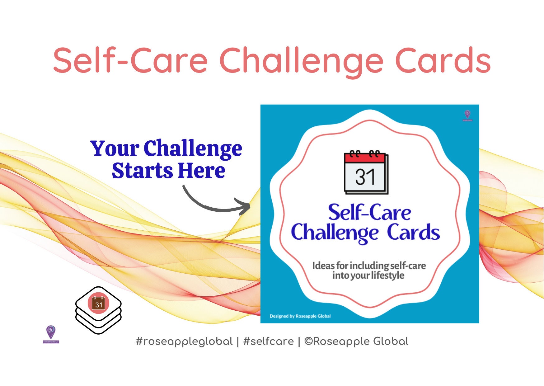 Printable Self-care Card Deck Self-care Cards Self-care Challenge Self ...