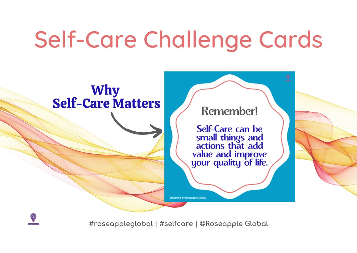 Printable Self-care Card Deck | Self-care Cards | Self-care Challenge ...