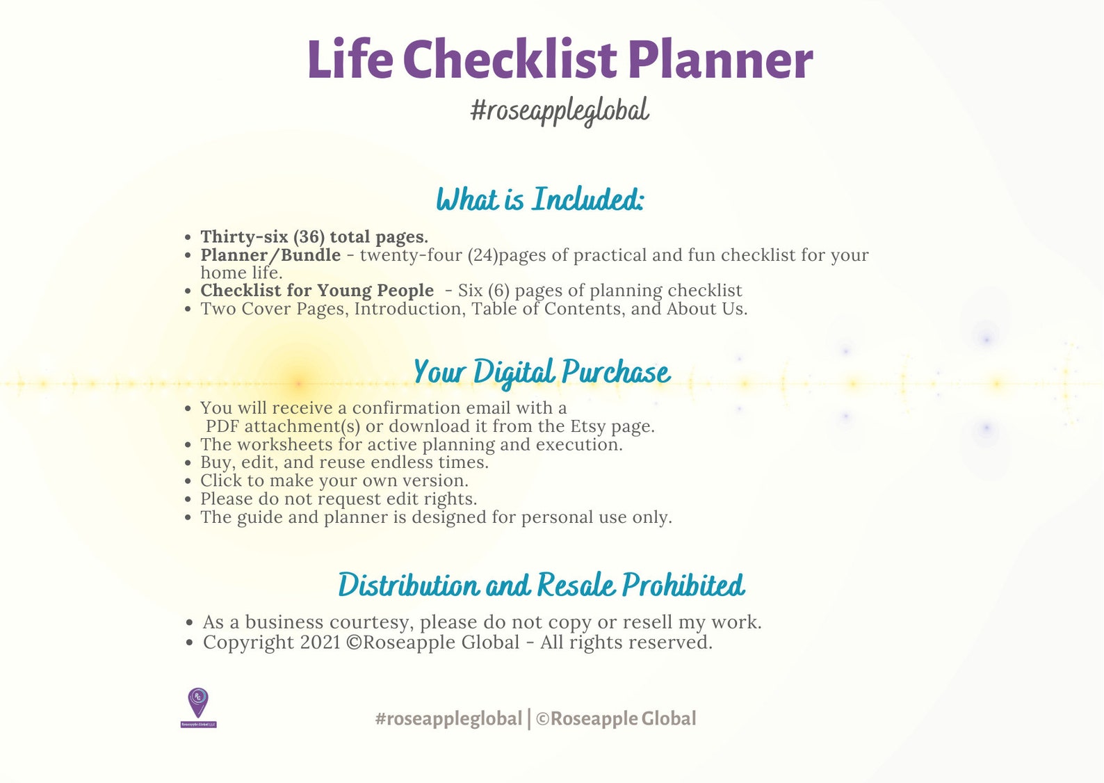 Printable Life Checklist Planner To-do List Planner Checklist Bundle ...