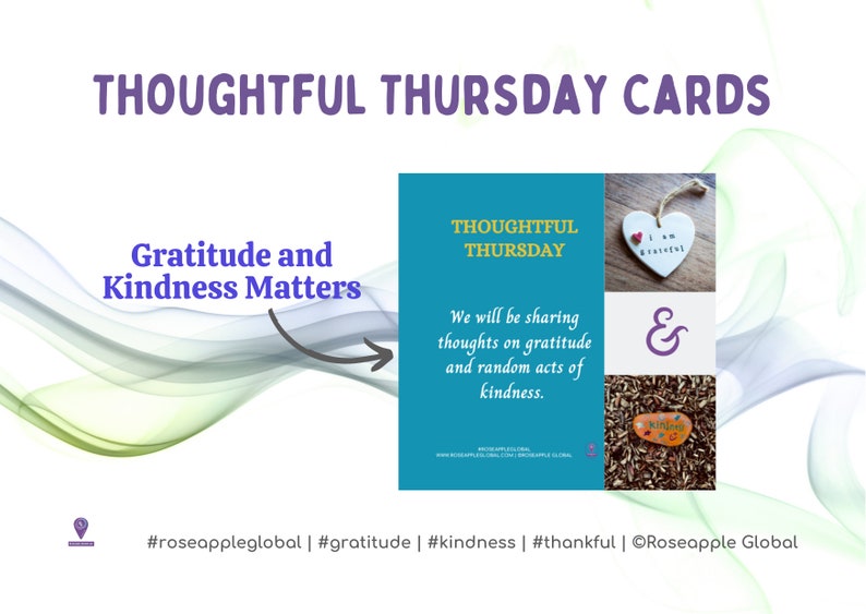 Printable Thoughtful Thursday Card Deck | Gratitude Cards | Kindness ...