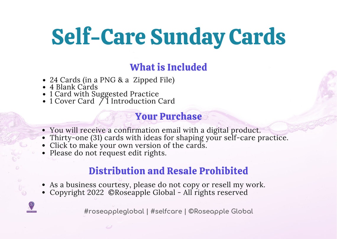 Printable Self-care Card Deck Self-care Activity Cards Self-care Tips ...