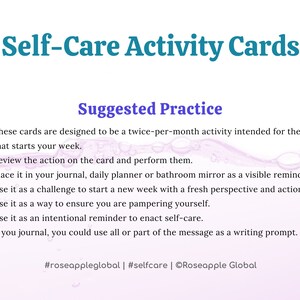 Printable Self-care Card Deck | Self-care Activity Cards | Self-care ...