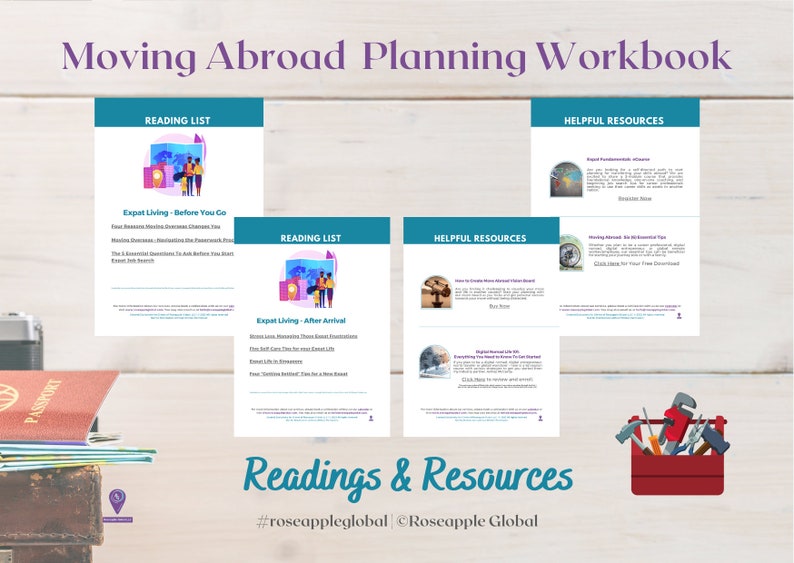 Move Abroad Planning Workbook | Printable Move Abroad Planner | Move ...