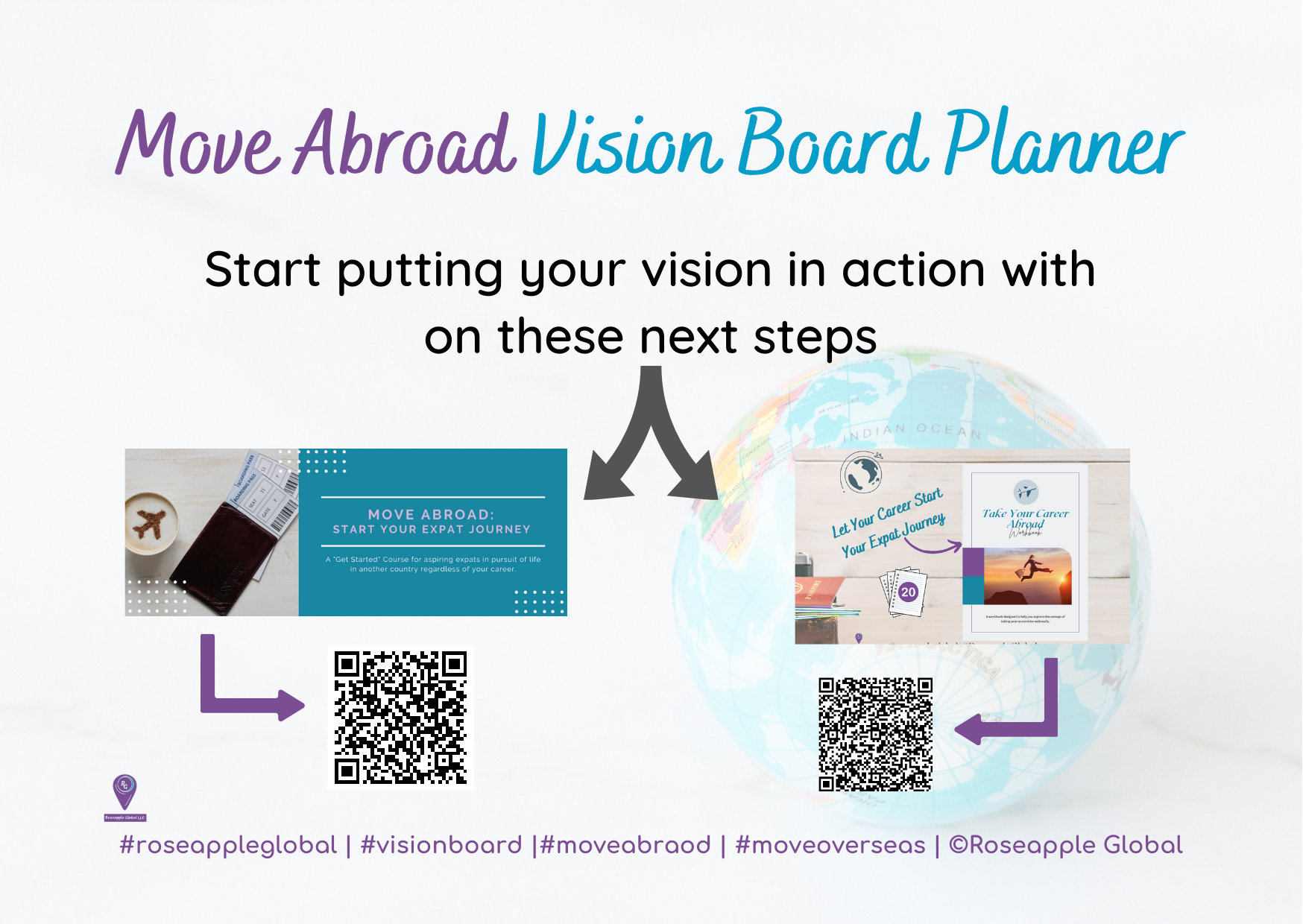 Printable Move Abroad Vision Board Planner | Move Abroad Vision ...