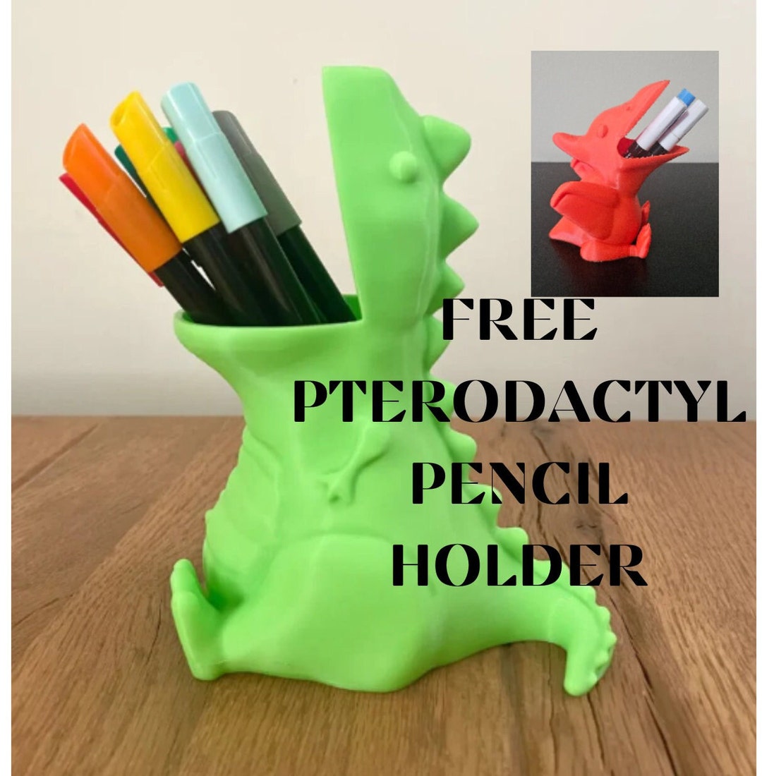 Jurassic Desktop Organizer With Free Pterodactyl Pencil Holder - 3D ...