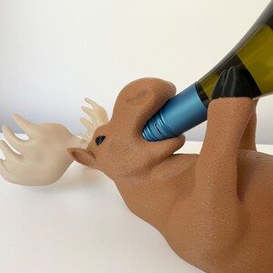 Handcrafted 3D Printed Moose Wine Bottle Holder - Unique Home Decor - Etsy