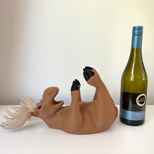 Handcrafted 3D Printed Moose Wine Bottle Holder - Unique Home Decor - Etsy
