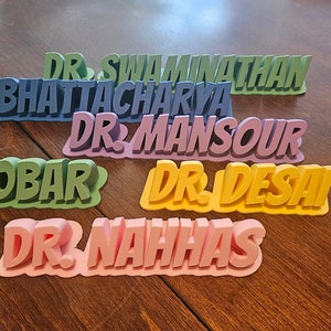 Customizable 3D Printed Name Signs Vibrant Personalized Desk Plates - Etsy