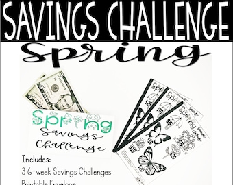 I Spy Spring Savings Challenge and Cash Envelope - Etsy