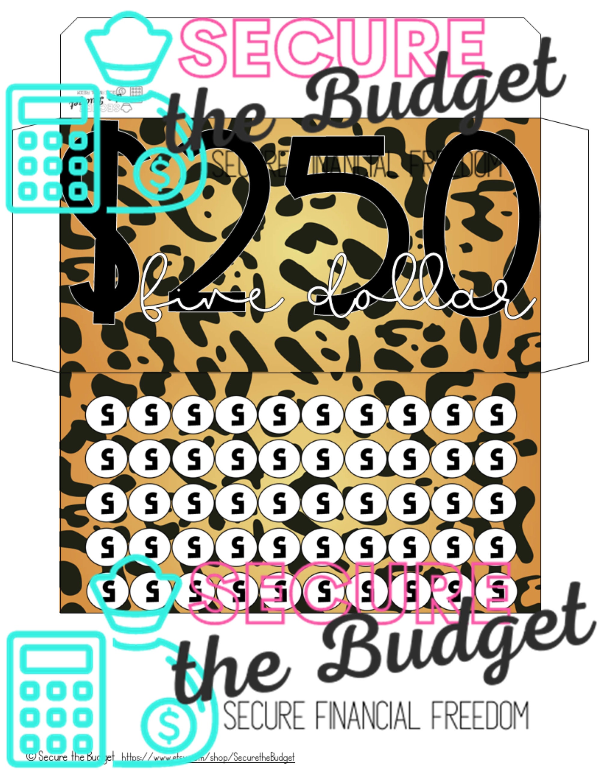250 Dollar Savings Challenge Printable Envelopes - Etsy