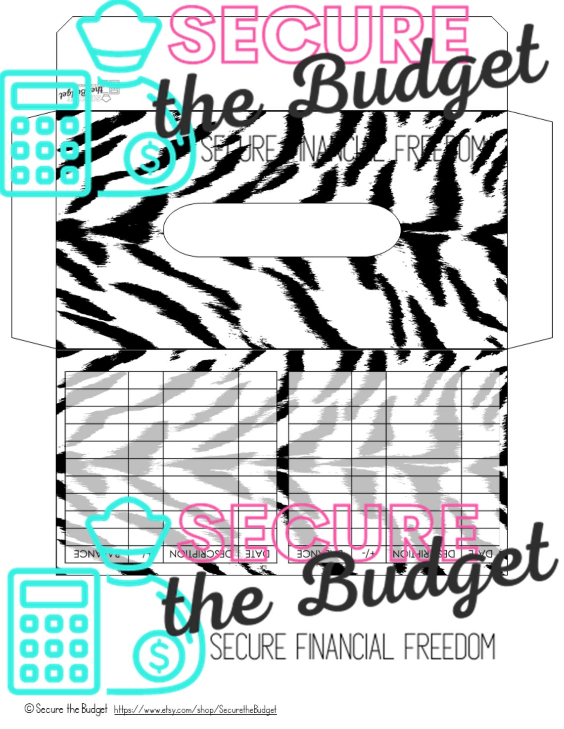 5 Pack Printable Cash Envelopes - Etsy