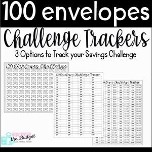 100 Envelopes Printable Trackers - Etsy
