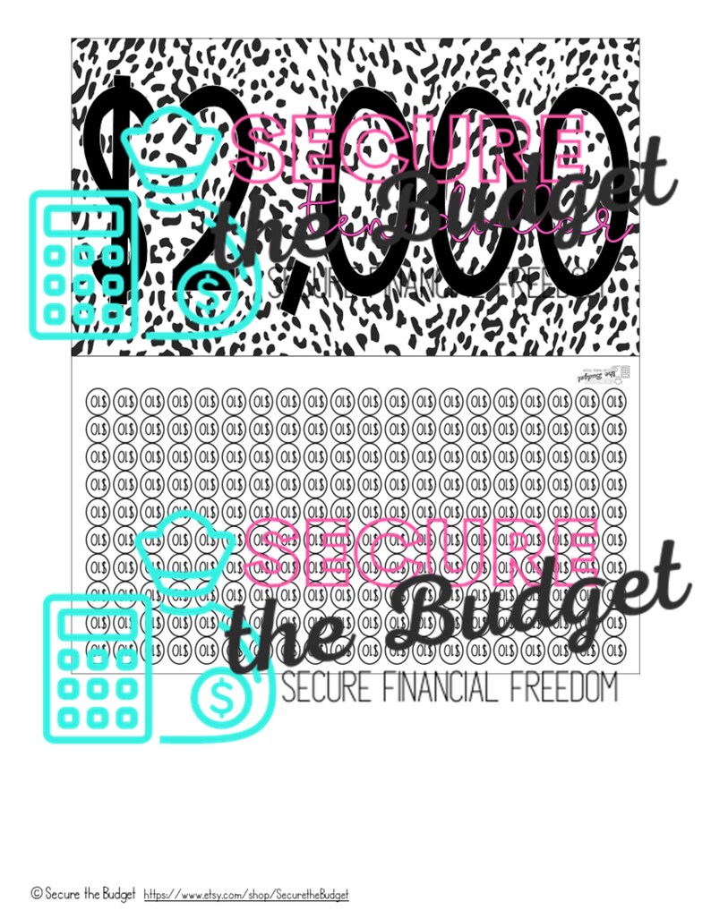 2000 Dollar Savings Challenge Printable Envelopes - Etsy