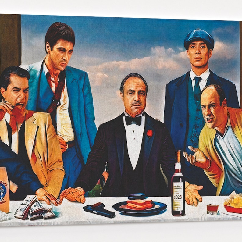 Maffia Last Supper Poster, Thomas Shelby, Tony Soprano, Walter White ...