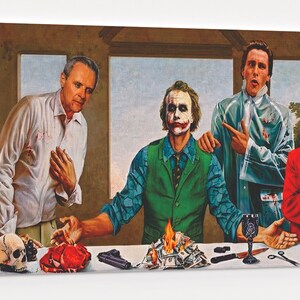 Bad Movie Characters Last Supper Poster, Joker, Tyler Durden, Thomas ...