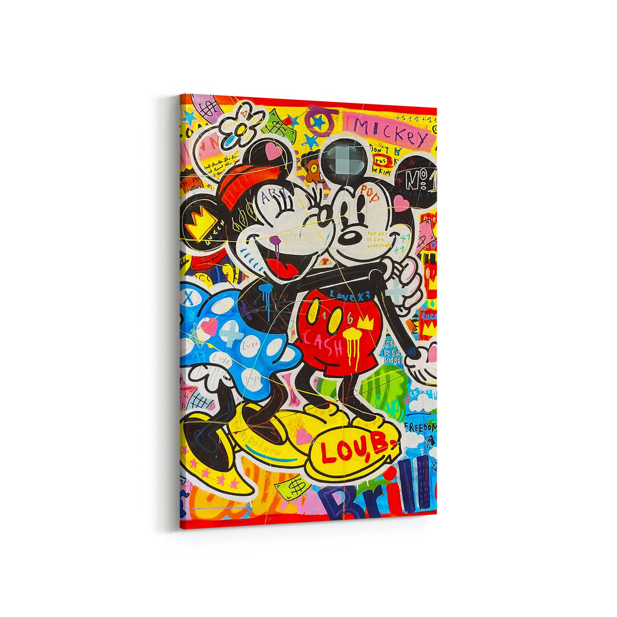 Banksy Mickey and Minnie Mouse Pop Art Canvas Print Mickey Mouse Pop ...