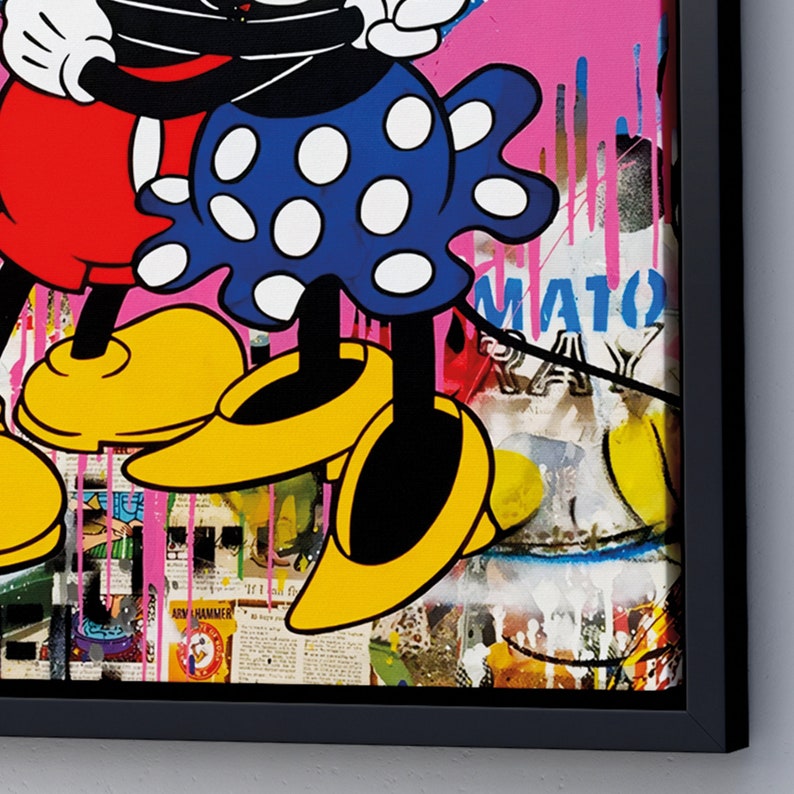 Mickey Mouse and Minnie Mouse Graffiti Poster Love Paint Pop - Etsy