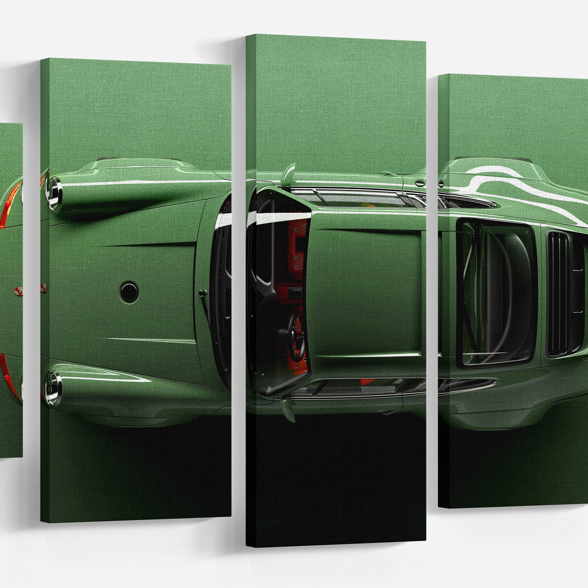 Porsche 911 Singer Green Legend Car Canvas Poster, Porsche Wall Art ...