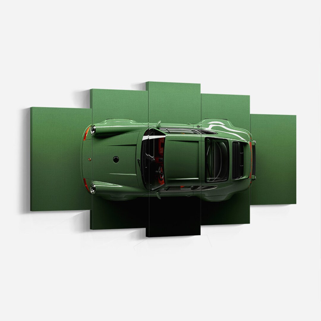 Porsche 911 Singer Green Legend Car Canvas Poster, Porsche Wall Art ...