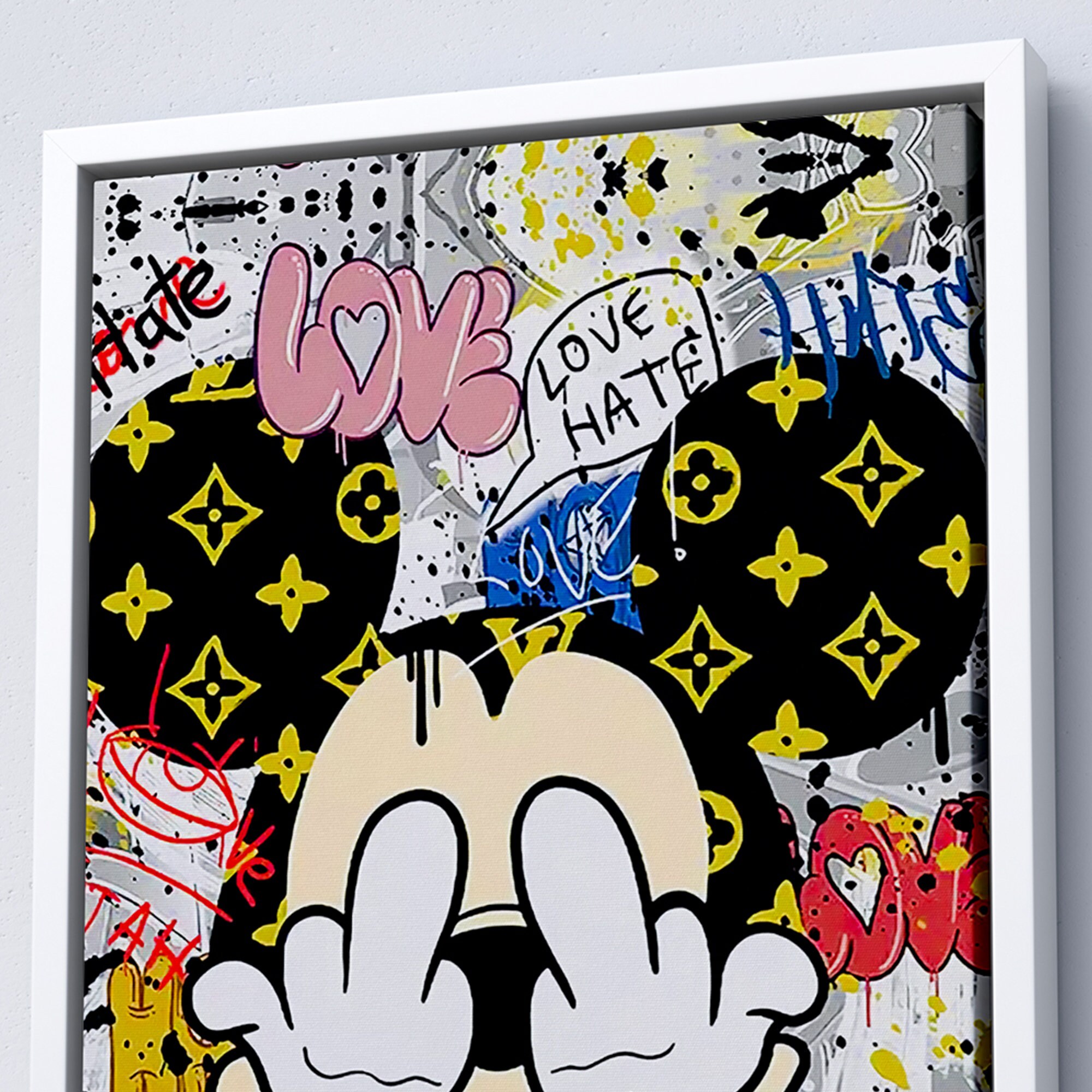 Banksy Mickey Mouse Modern Pop Art Graffiti Canvas Mickey - Etsy UK