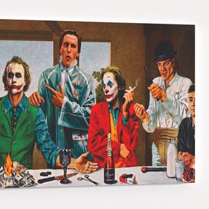 Bad Movie Characters Last Supper Poster, Joker, Tyler Durden, Thomas ...