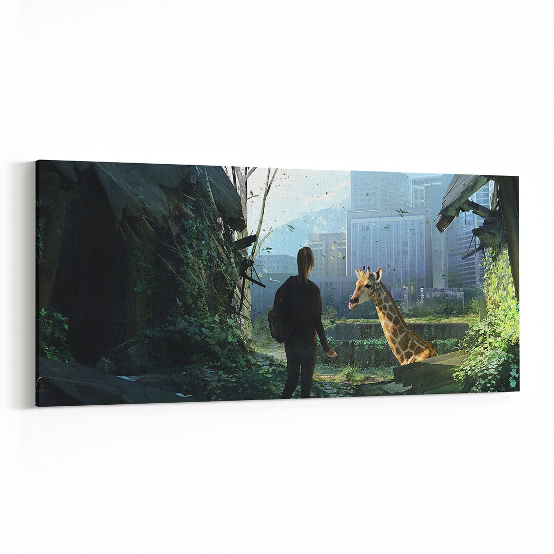 Last of Us Part 2 Poster, Ellie See a Giraffe, Ellie, Canvas Decor ...