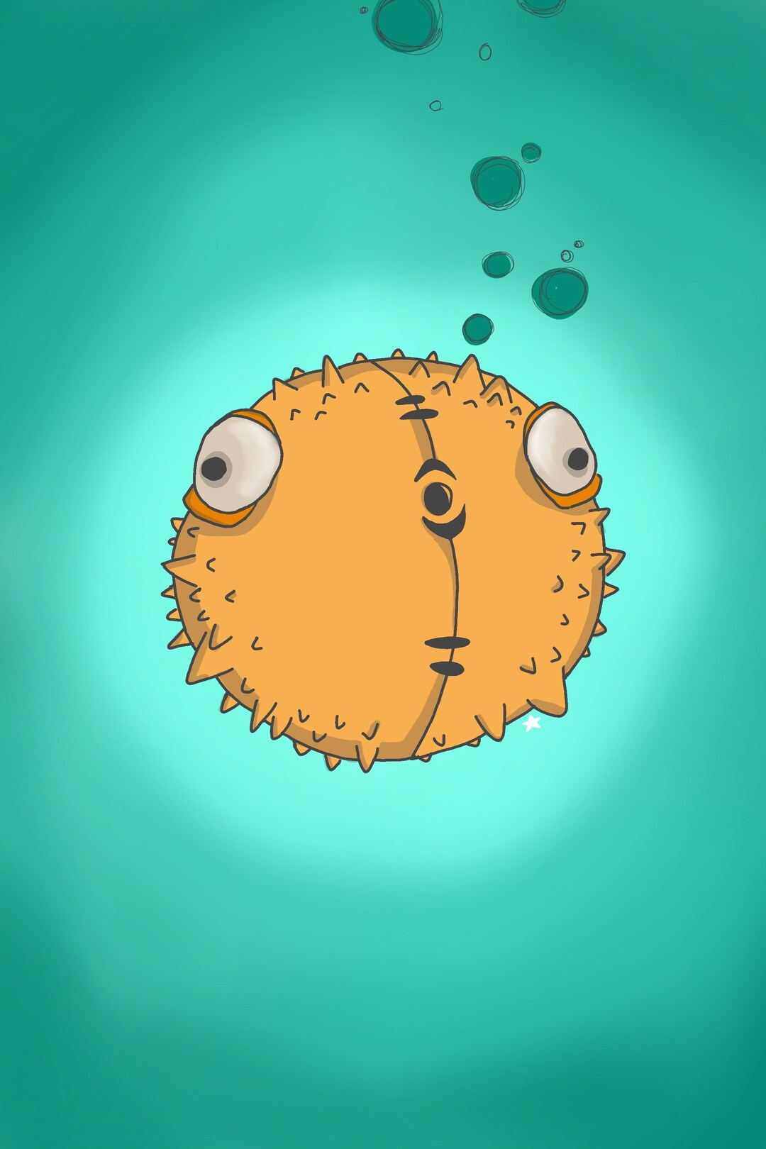 Drawing of Billy the Fish - Etsy