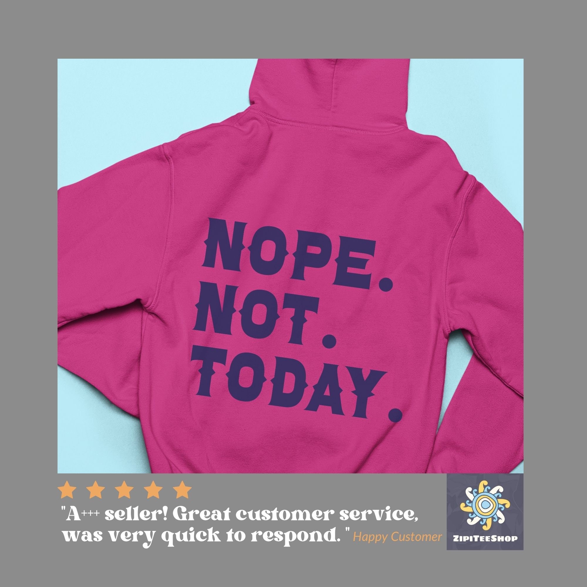 Nope Not Today Hoodie Aesthetic Hoodie Y2k Clothes 90s - Etsy