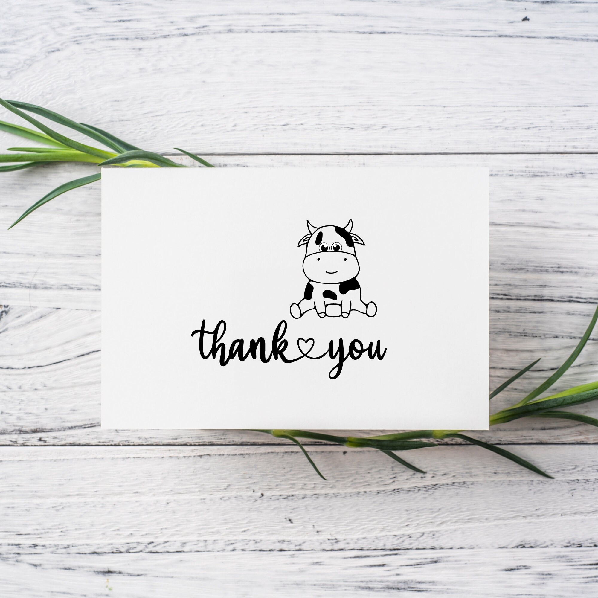 Cute Cow Thank You Card Funny Cow Card Best Friend Card - Etsy