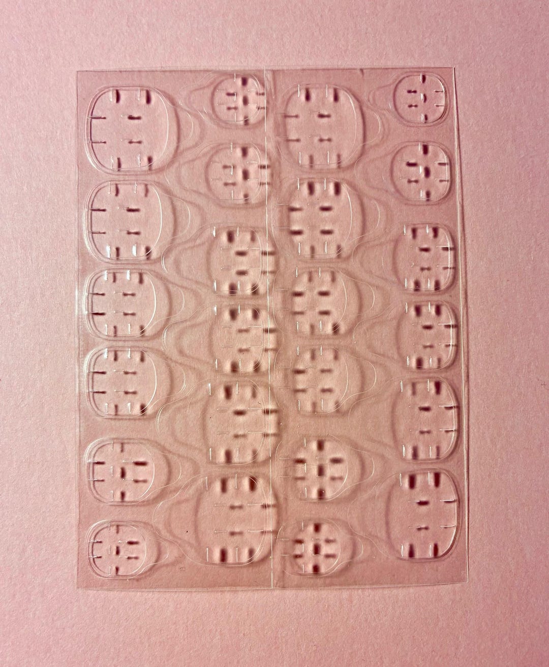 Press on Nail Adhesive Tabs: 5 Sheets (120 Clear Tabs) - Etsy