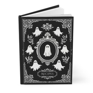Gothic Ghost Recipe Hardcover Matte Recipe Book Spooky , Halloween ...
