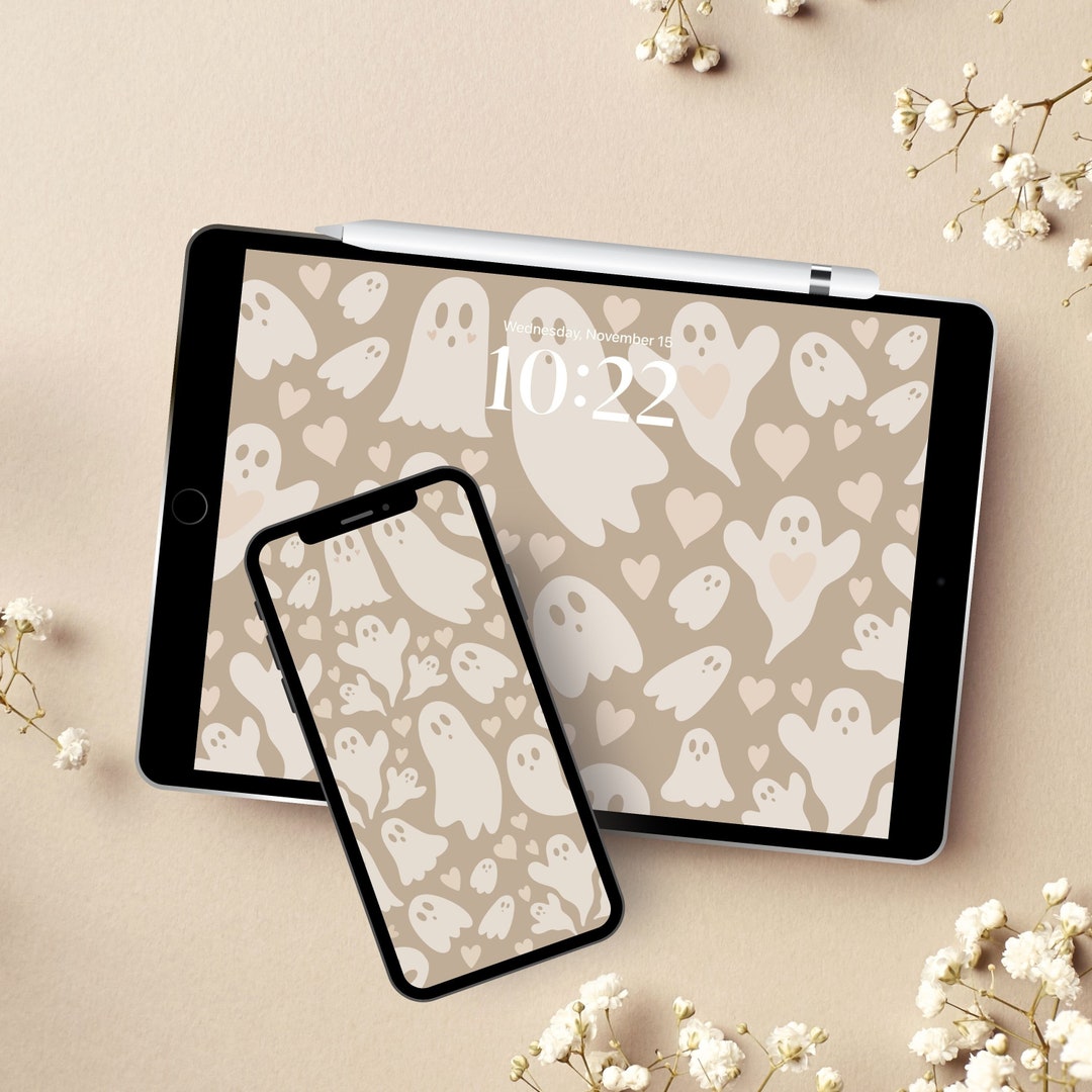 Whimsigoth Tablet Wallpaper Ghosts & Hearts Bundle for iPhone iPad Lock ...