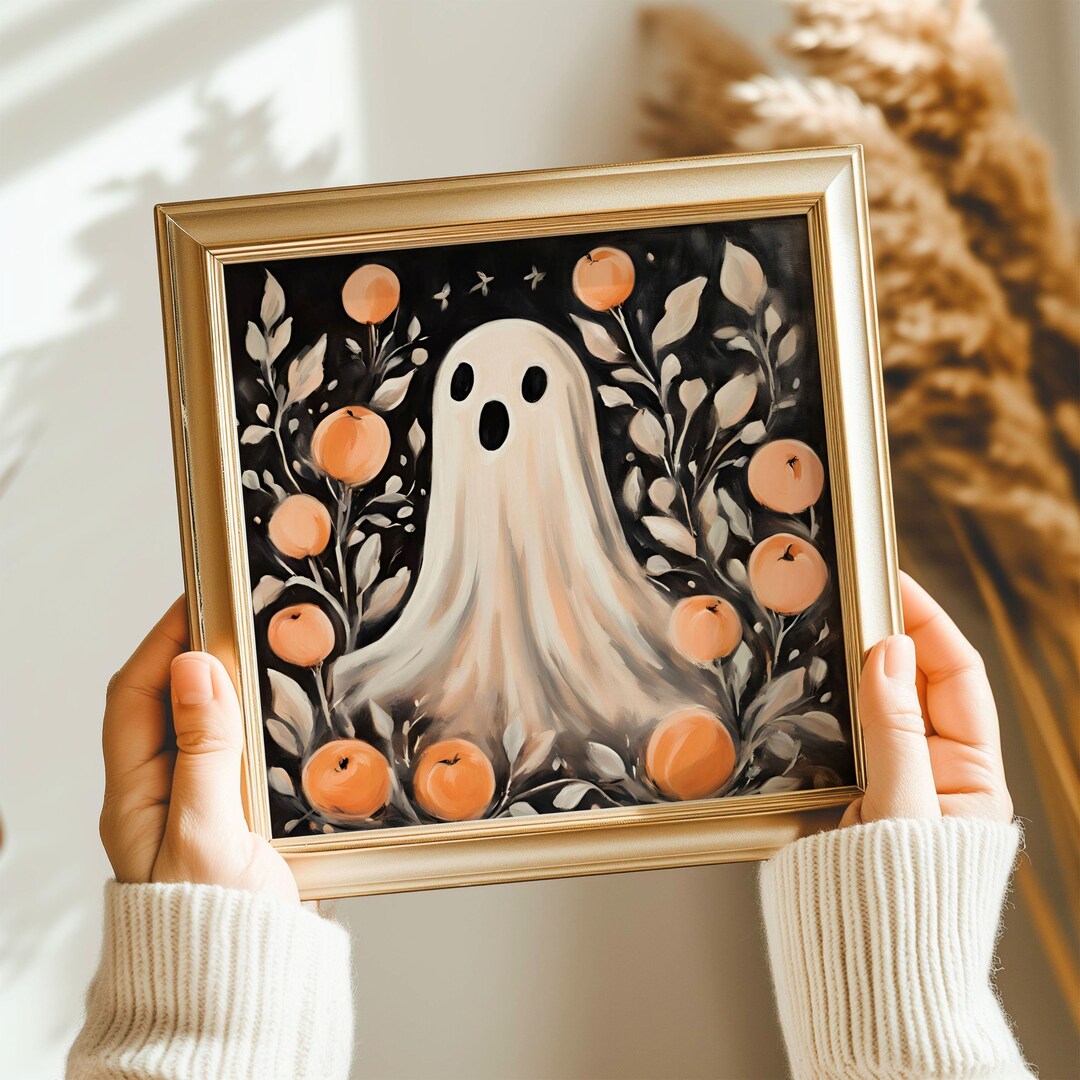 8x8 Inch Ghost Summerween Fruit Instant Print Download Wall Art Whimsy ...