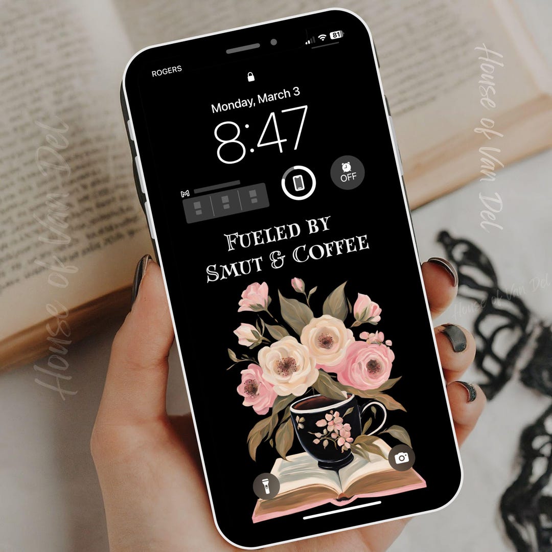 Aesthetic Affirmation "fueled by Smut & Coffee" Book Girlie Floral ...