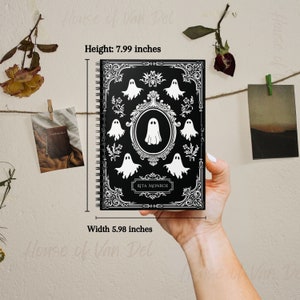 Personalized Custom Name Ghost Gothic Goth Spiral Notebook | Whimsigoth ...