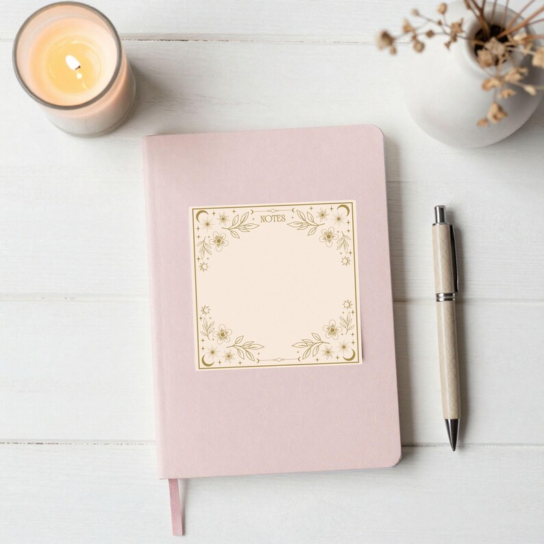 Celestial Floral Post-it® Sticky Notes Notepad Girly Floral Astrology ...