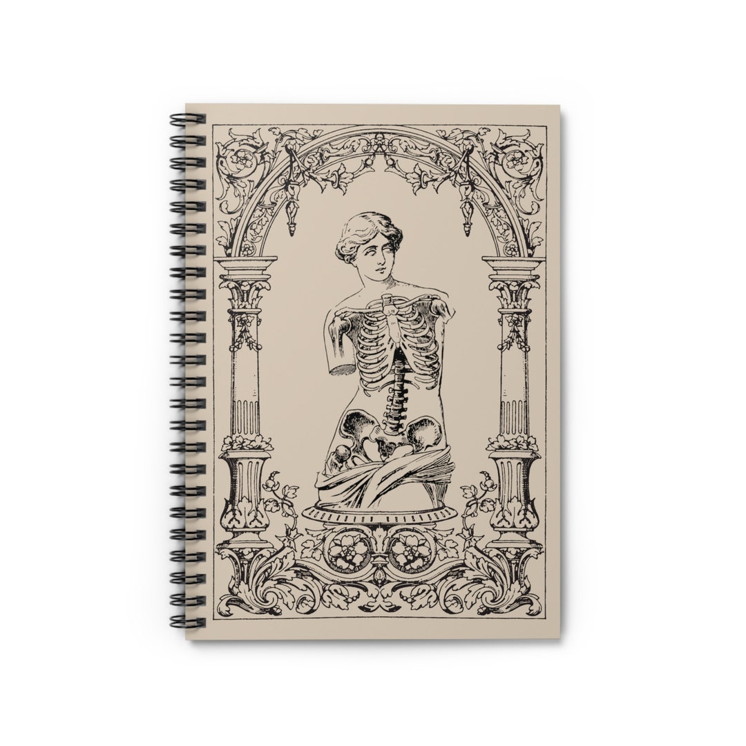 Gothic Greek Goddess Mythology Skeleton Statue Spiral Notebook Light ...