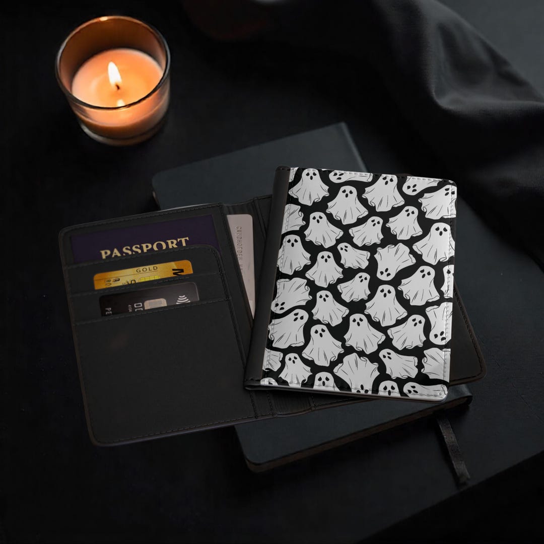 Gothic Ghost Passport Cover, Cute Travel Document Holder, Wanderlust ...