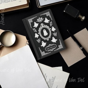 Personalized Custom Name Ghost Gothic Goth Passport Cover Holder ...