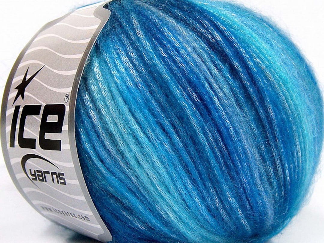Ice Yarns Picasso Yarn Turquoise Blue Shades 50g 115m 4-medium Soft ...
