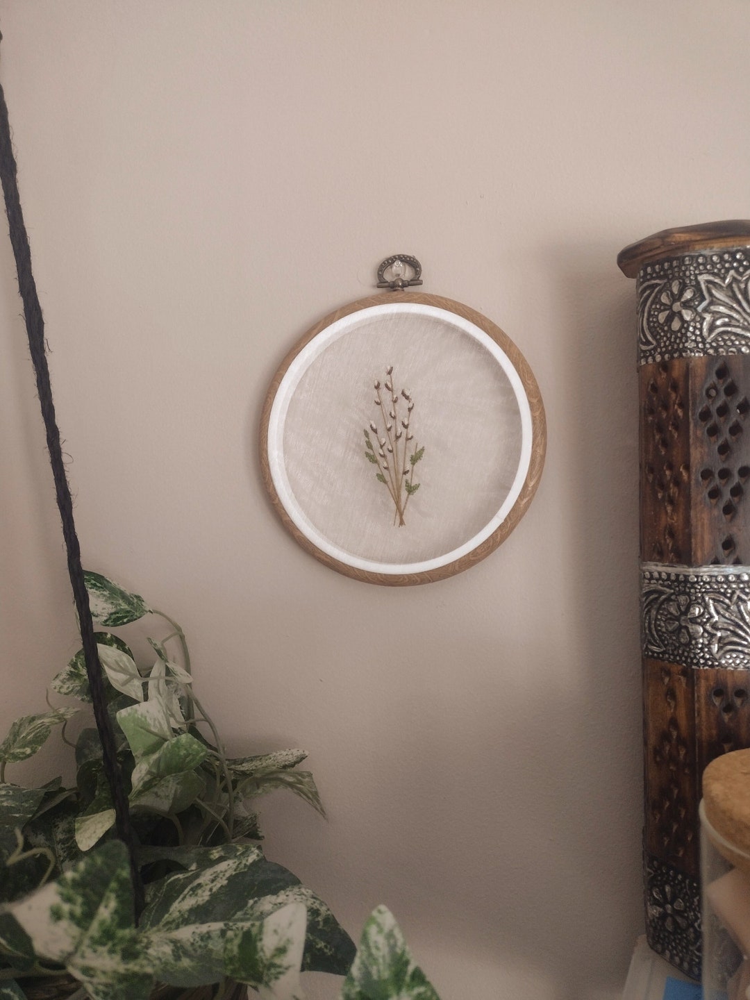 Kitty Willow Catkins Floral Botanical Embroidery Art - Etsy