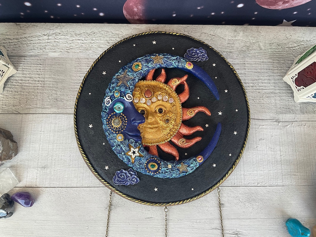Magic Eclipse Wall Decor,sun and Moon Wall Decor,wooden Wall Decor - Etsy